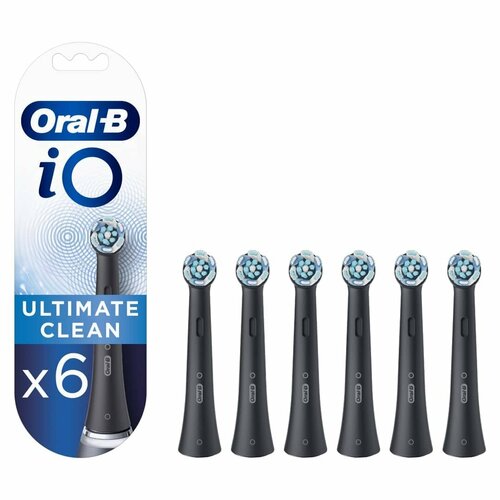 Набор насадок для электрической щетки Oral-B iO Ultimate Clean, 6 штук, черный