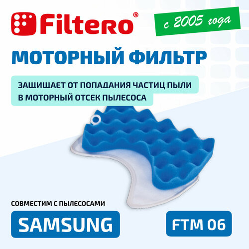 Filtero Моторные фильтры FTM 06, синий, 2 шт.