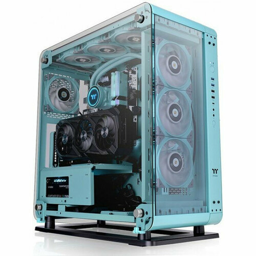 Корпус ATX Thermaltake Core P6 TG Turquoise, Full-Tower, без БП, бирюзовый [ca-1v2-00mbwn-00]