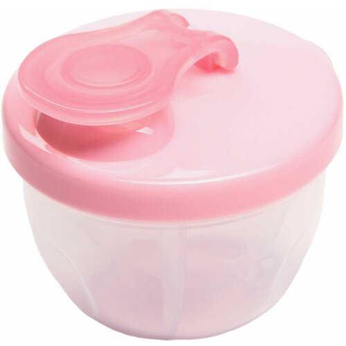 Контейнер для детского питания, круглый на 3 секции, с крышкой, цвет розовый, детская посуда