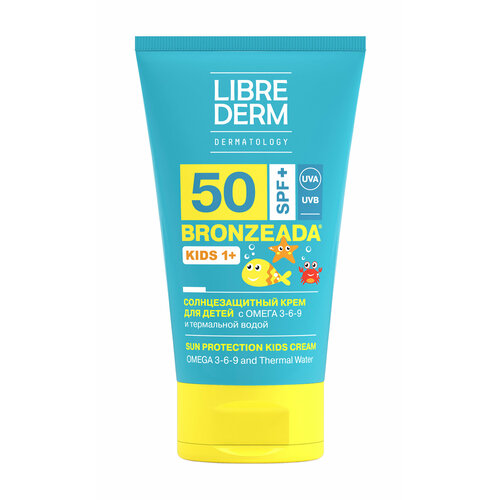 Librederm Bronzeada Солнцезащитный детский крем с омега-3-6-9 и термальной водой SPF 50+