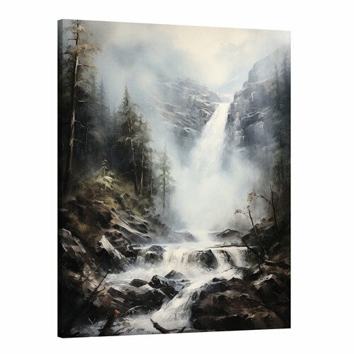 Интерьерная картина 50х70 "Очарование водопада"