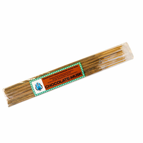 CHOCOLATE MUSK Ramakrishna's Natural Handmade Incense Sticks (шоколад муск натуральные благовония ручной работы, Рамакришна), 20 г.