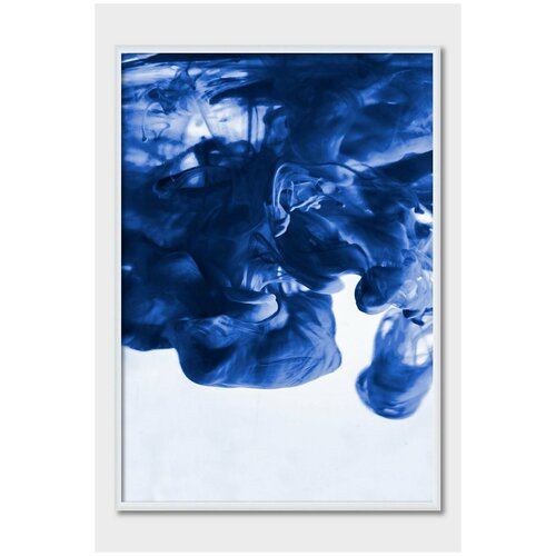 Постер для интерьера Postermarkt, 50х70 см в белой рамке, Синий #2