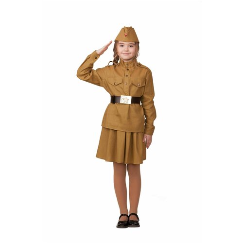 Костюм Солдатка военная форма на 9 мая (хлопок) детский для девочки