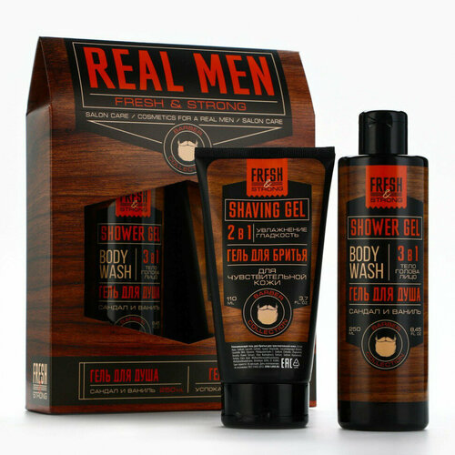 Подарочный набор косметики Real Men с ароматом сандала и ванили (цвет не указан)