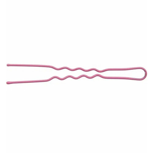 Dewal Professional Шпильки для волос розовые волна 60 мм,24 шт.