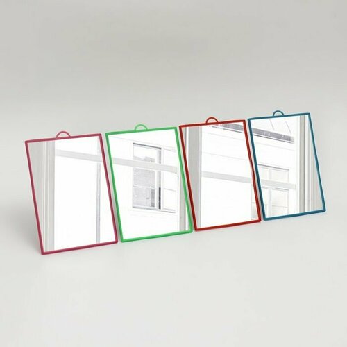 Зеркало настольное - подвесное, зеркальная поверхность 11 × 16 см, цвет микс (комплект из 12 шт)