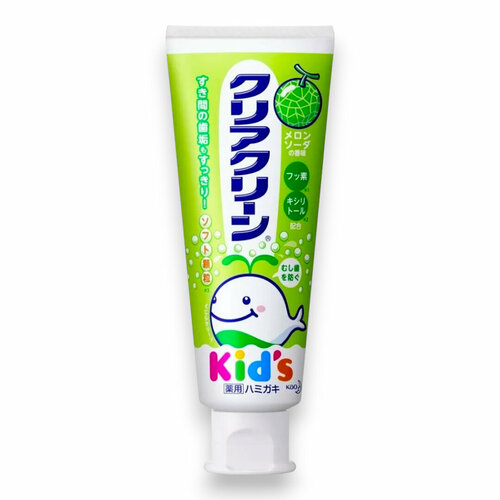 Детская зубная паста Clear Clean Kid’s KAO от 3 лет, дыня, 70 г