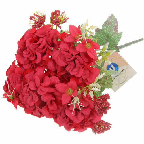 Искусственные цветы «Летнее вдохновение» Гортензия 30см цвет бордовый