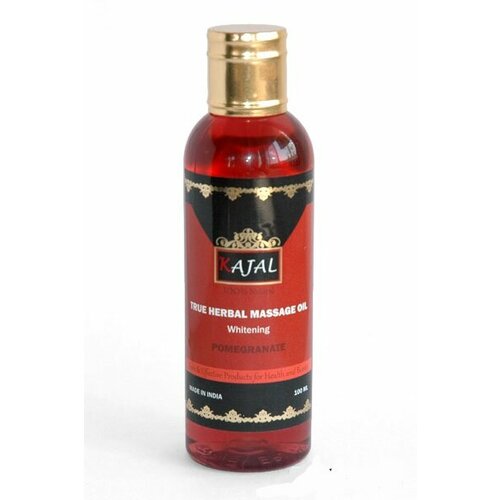 True Herbal Massage Oil WHITENING, Pomegranate, Kajal (Натуральное массажное масло отбеливающее с гранатом, Каджал), 100 мл.