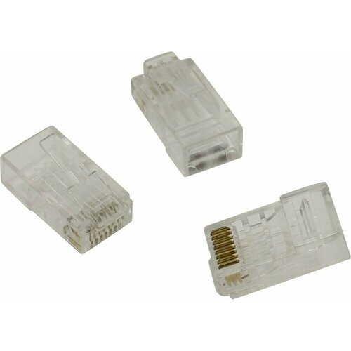 Exegate EX283691RUS Коннектор RJ-45 Кат.6 (8P8C) ExeGate под одножильный кабель, золотое напыление (1шт)