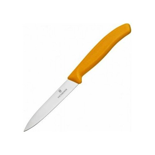 Нож Victorinox кухонный Swiss Classic (6.7706. L119) стальной для овощей лезв.100мм прямая заточка оранжевый