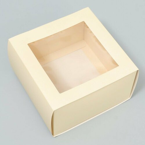 Коробка-фоторамка складная «Топленое молоко», 14 х 14 х 8 см (комплект из 15 шт)