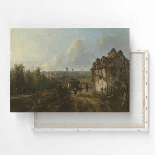 Картина на холсте, репродукция / Ян Бартолд Йонгкинд - View on Monmartre / Размер 30 x 40 см