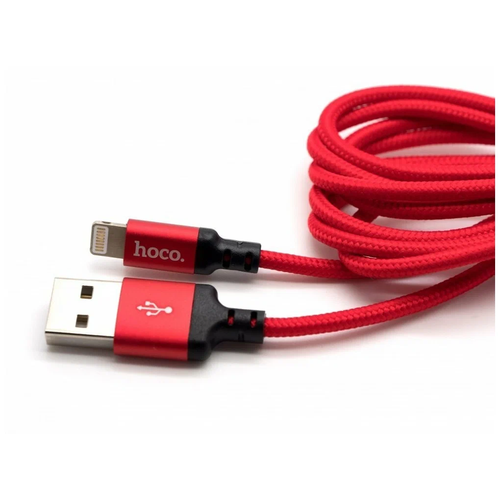 USB кабель HOCO X14 Times Speed Type-C, 2м, нейлон (черный/красный)