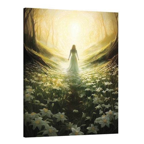 Интерьерная картина 50х70 "Имболк: магический рассвет"
