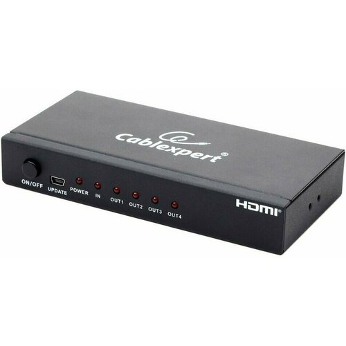 Разветвитель Gembird DSP-4PH4-02 Разветвитель HDMI Cablexpert, HD19F/4x19F, 1 компьютер = 4 монитора, Full-HD, 3D, 1.4v