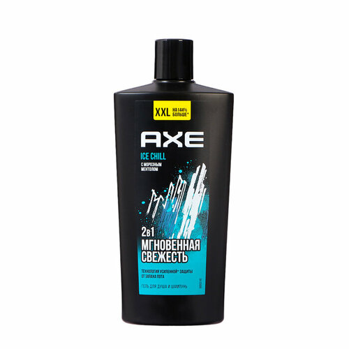 AXE Гель для душа AXE 2 в 1 мнгновенная свежесть, 610 мл