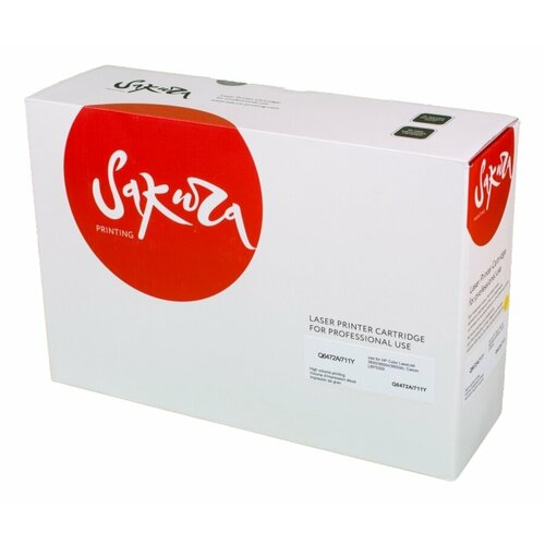 6 шт. Картридж лазерный Sakura 502A / Q6472A / Canon 711 Y / 711 Y желтый 4000 стр. для HP (SAQ6472A/711Y)