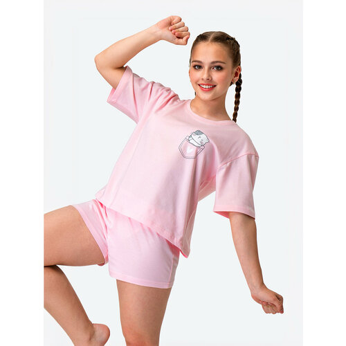 Пижама  HappyFox, размер 146, розовый