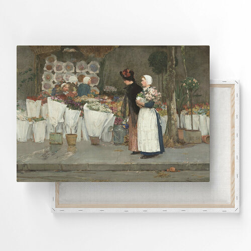 Картина на холсте, репродукция / Чайльд Гассам - At the Florist / Размер 60 x 80 см