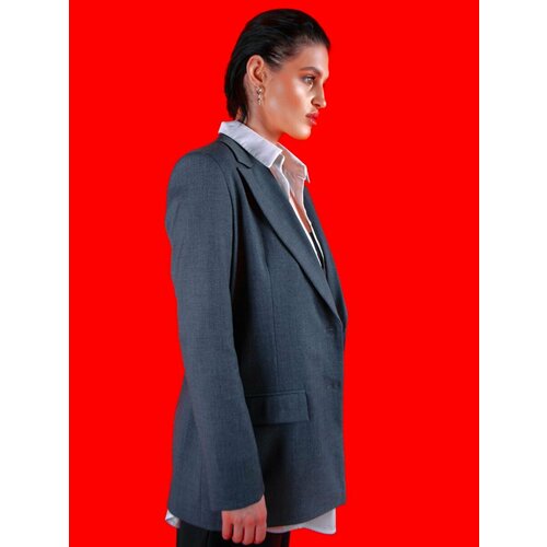 Пиджак , размер 46, серый