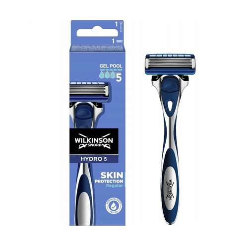 Wilkinson Sword Hydro 5 Skin Protection Regular / Бритвенный мужской станок с 1 сменной кассетой.