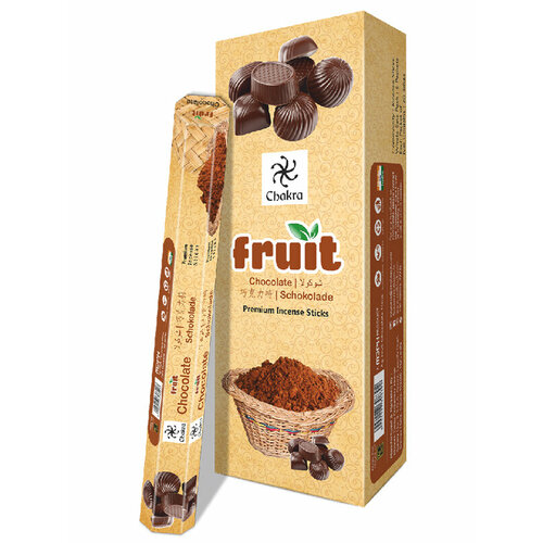Chakra Fruit CHOCOLATE Premium Incense Sticks, Zed Black (Чакра Фрукт шоколад премиум благовония палочки, Зед Блэк), уп. 20 палочек.
