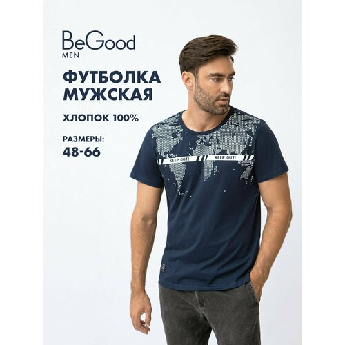 Футболка BeGood, размер 58, синий