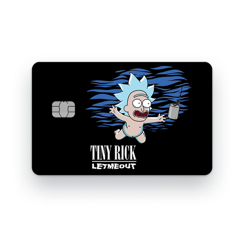 Наклейка на банковскую карту, стикер на карту, маленький чип, мемы, приколы, комиксы, стильная наклейка Рик и Морти №20