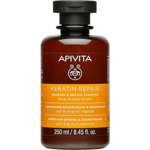APIVITA Питательный и восстанавливающий шампунь для волос Keratin Repair (250 мл)
