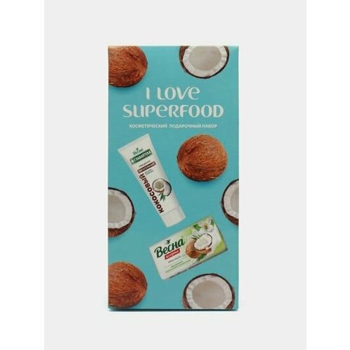 Подарочный набор "I Love Superfood" крем-мыло 90 г + крем для рук 75 мл