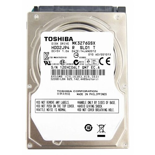 Жесткий диск Toshiba HDD2J94 320Gb 5400 SATAII 2,5" HDD