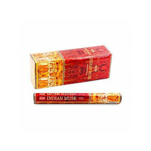 Hem Incense Sticks INDIAN MUSK (Благовония индийский мускус, Хем), уп. 20 палочек.