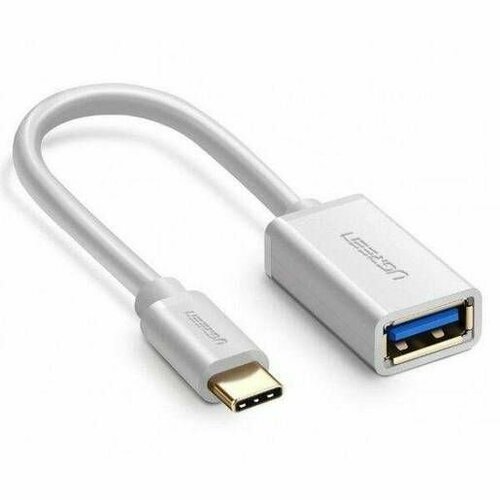 Кабель UGREEN US154 (30702) USB-C Male to USB 3.0 A Female OTG Cable. Цвет: белый.