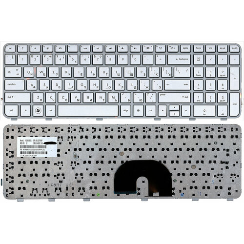 Клавиатура для HP Pavilion dv6-6001sg серебристая с рамкой