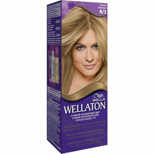 Wella Крем-Краска для волос стойкая Wellaton, 8/1 Ракушка - 6 штук