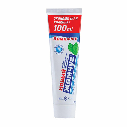 Зубная паста 100 мл, новый жемчуг, комплексная защита от кариеса, с сильным ароматом мяты, 17123 упаковка 16 шт.