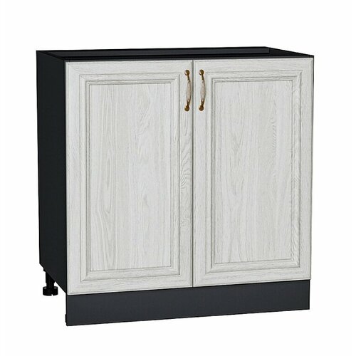 Модуль кухонный нижний с дверцами Шале White Dreamline / графит, ширина 80 см