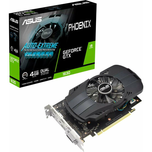 Видеокарта ASUS Phoenix GeForce GTX 1630 4 ГБ GDDR6 EVO (PH-GTX1630-4G-Evo) (90YV0I53-M0NA00)