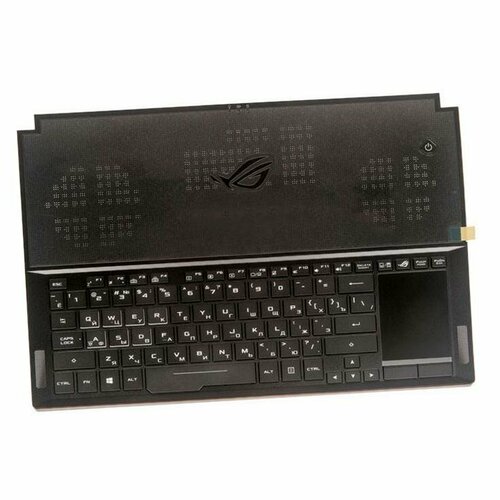 Клавиатура RocknParts для ноутбука Asus GX501VIK-1A с топкейсом, черная, с подсветкой