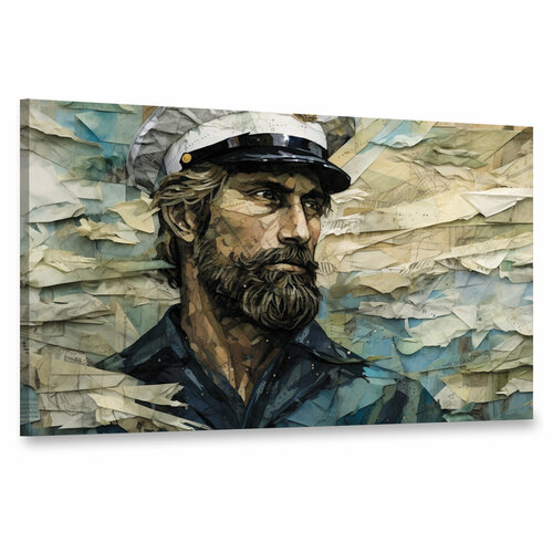 Интерьерная картина 100х60 "Моряк и его морская душа"