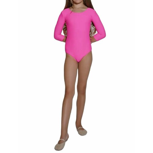 Купальник для гимнастики и танцев ennesy via, размер 28, розовый