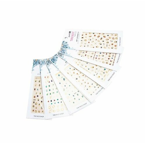 Planet Nails Наклейки для ногтей 3D для дизайна ногтей, 2 штуки