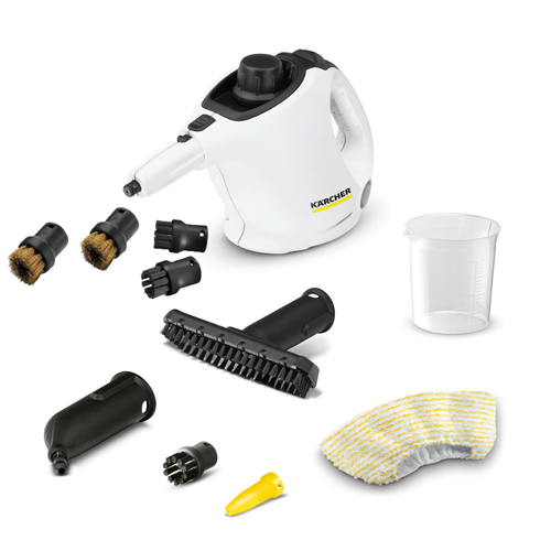 Пароочиститель Karcher SC 1 EasyFix Scrub белый+4 насадки