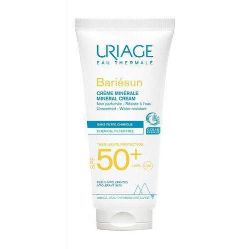 Солнцезащитный минеральный крем для чувствительной и аллергичной кожи лица / Uriage Bariesun Mineral Cream SPF 50+