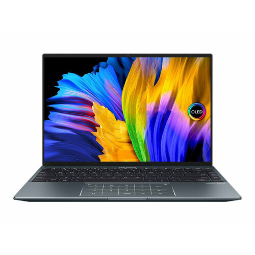 Ноутбук ASUS Zenbook 14X OLED UX5401ZA-KN195, 14" (2880x1800) OLED 90Гц сенсорный/Intel Core i7-12700H/16ГБ LPDDR5/512ГБ SSD/Iris Xe Graphics/Без ОС, серый (90NB0WM1-M00A70)