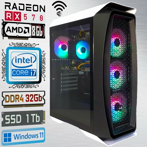 Aerocool White/i7-5820K/RX-570/32GB/SSD 1Tb