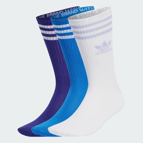 Носки adidas Originals, 3 пары, белый, синий, фиолетовый